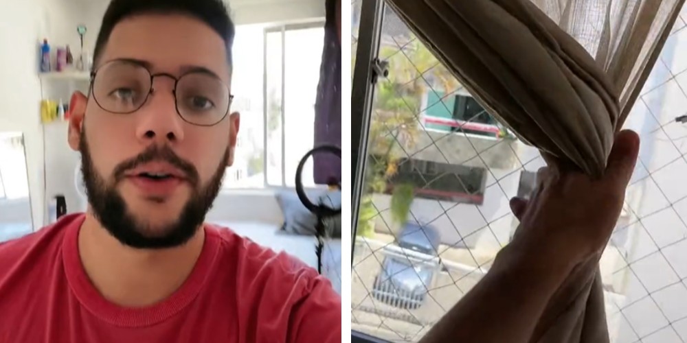 Mujer se queja de su vecino por la ropa que usa cuando está en su propia casa