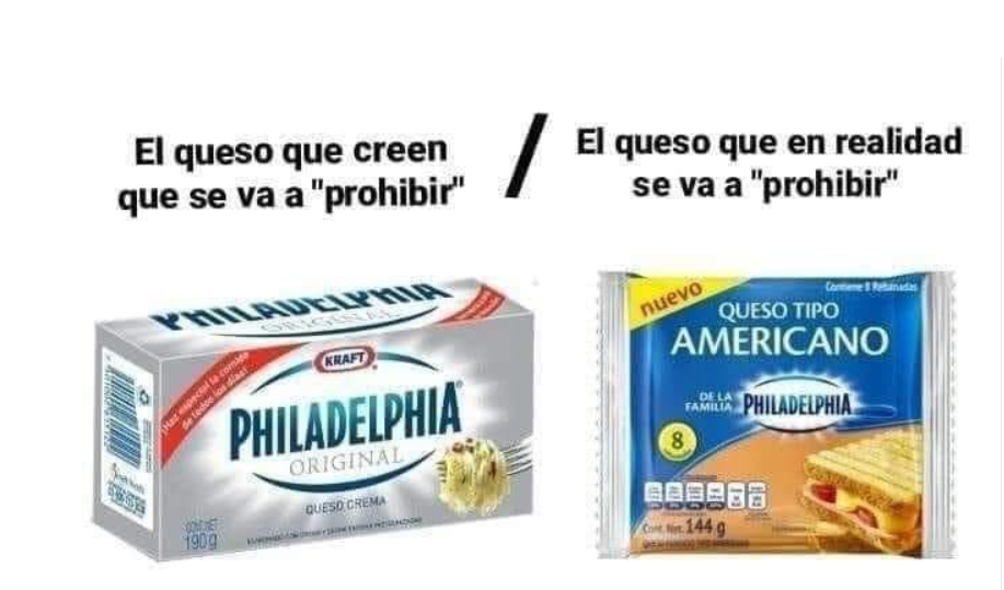 Los memes de la prohibición de varios quesos en México
